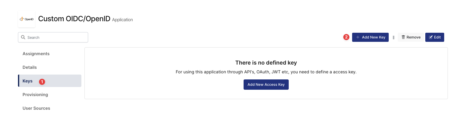Custom OpenID/OIDC Application